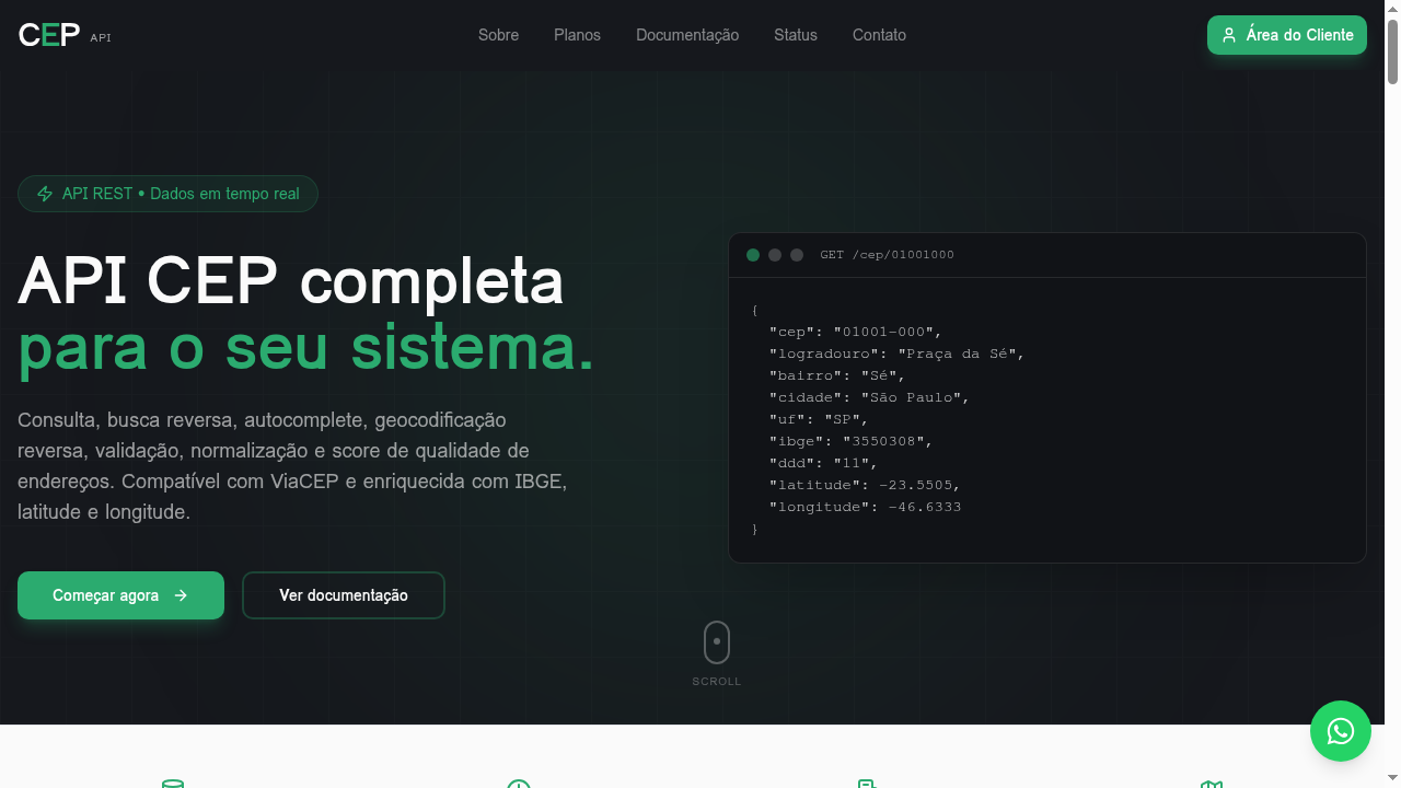API CEP — Geolocalização, Busca Reversa e Autocomplete